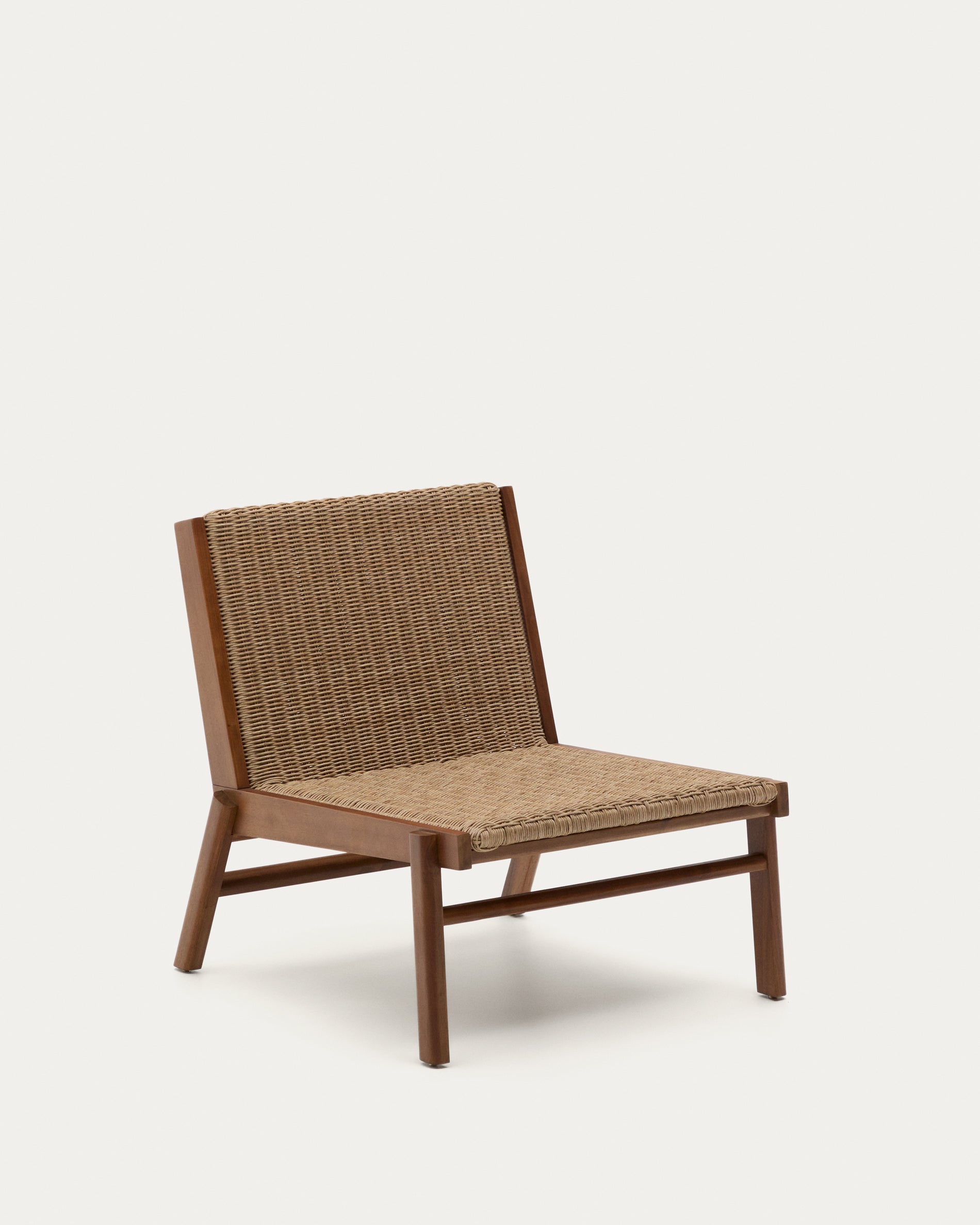 Itani armchair in FSC 100% solid acacia wood and synthetic rattan ...
