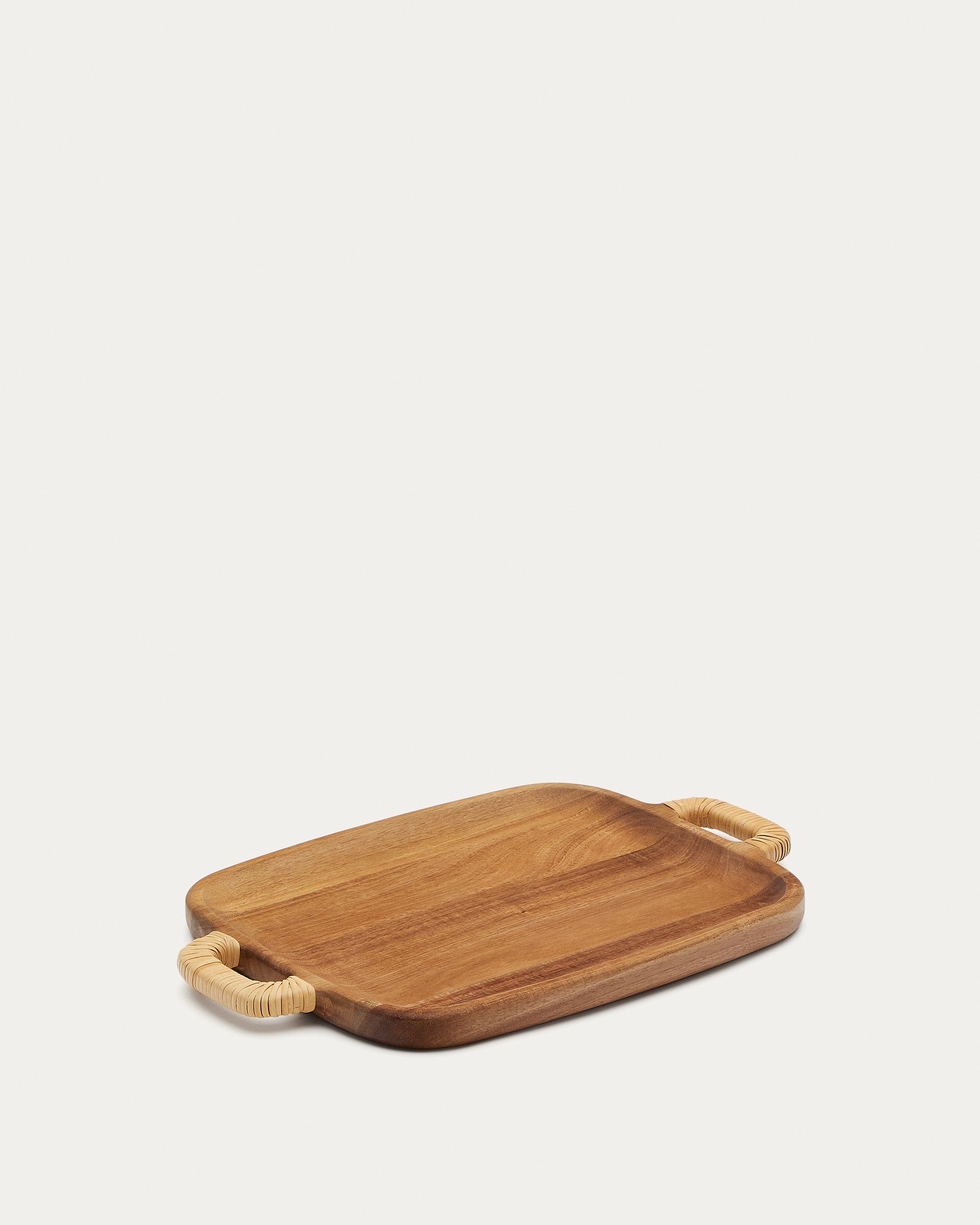 Sardis small serving board made from FSC 100% acacia wood and rattan ...
